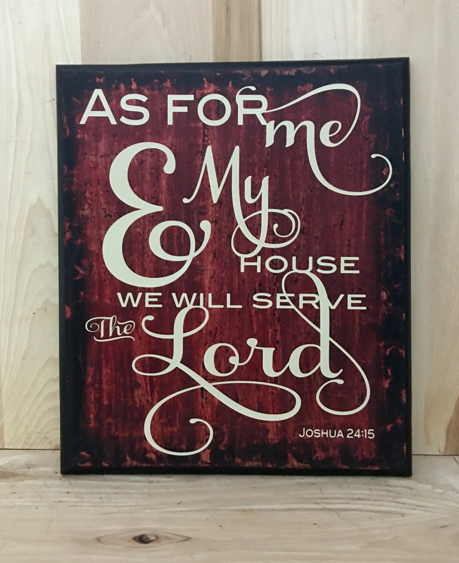 As for Me and My House, Wood Sign Scripture, Christian Wall Art ...