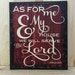 As for Me and My House, Wood Sign Scripture, Christian Wall Art ...