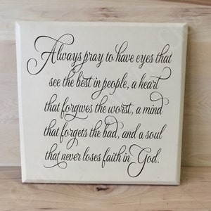 Always Pray Custom Sign, Christian Wall Art, Religious Sign, Religious ...