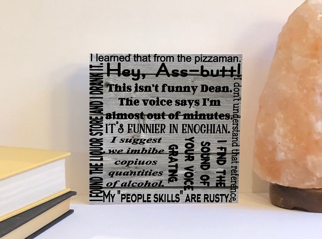 Castiel Wood Sign, Supernatural Sign, Supernatural Quotes Sign, Fan of ...