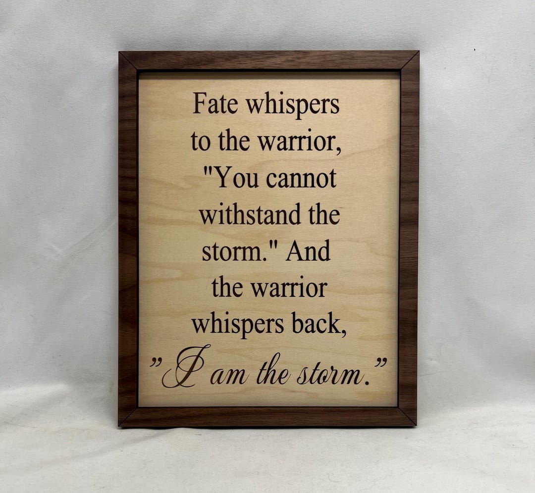I Am the Storm Sign, Inspirational Quote, Uplifting Wood Sign, Gift for ...
