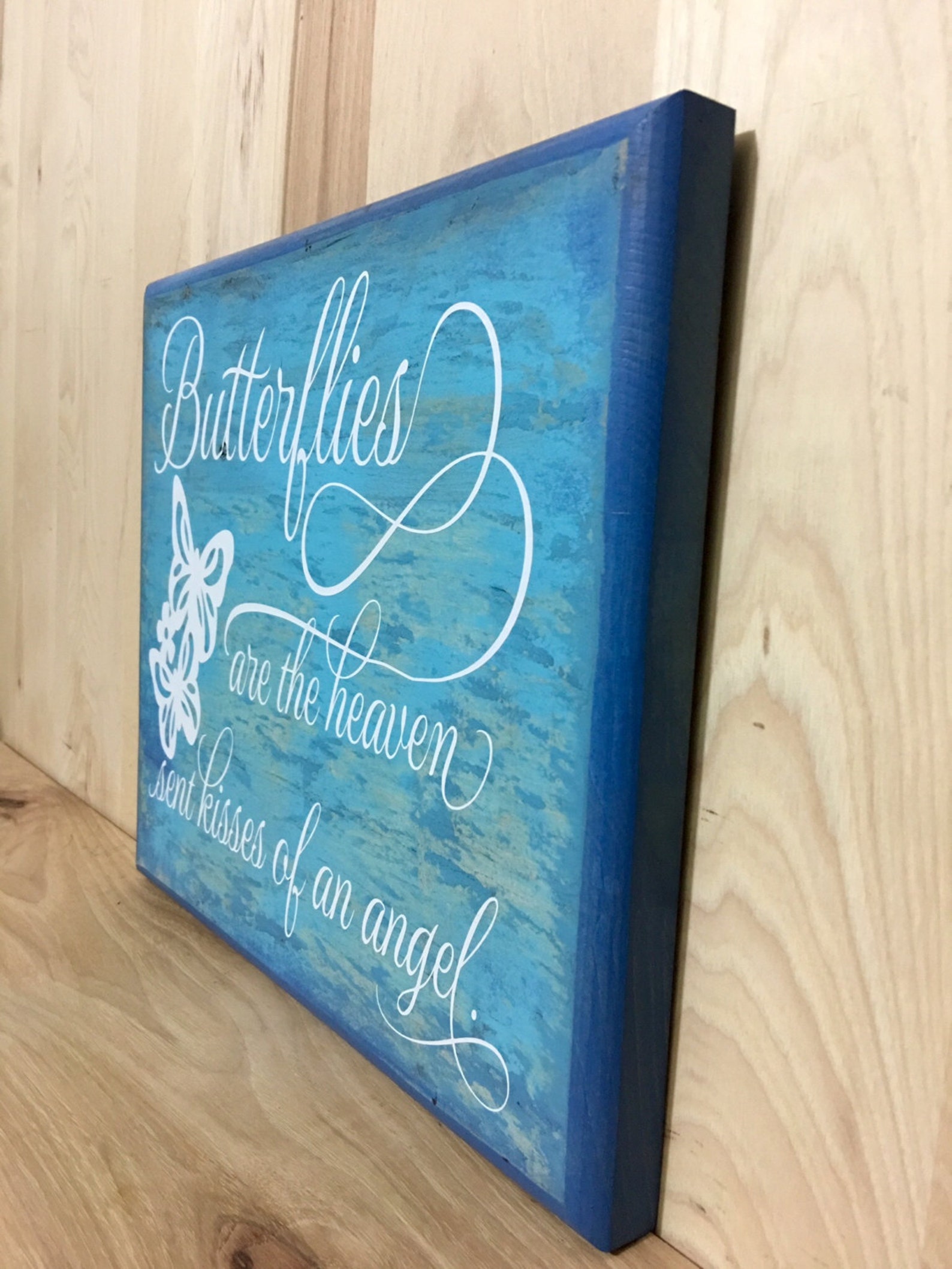 Butterfly Sign Butterflies Custom Wood Sign Memorial Sign | Etsy