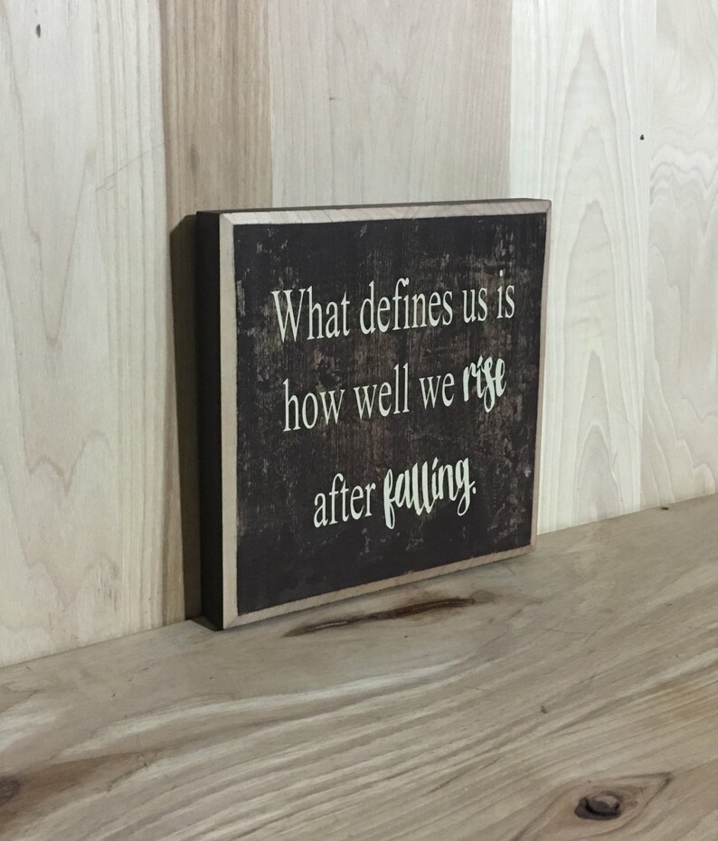 What defines us custom sign inspirational quote uplifting | Etsy