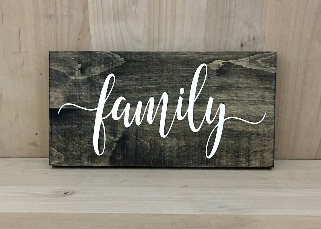Family Wood Sign Home Decor, Family Sign, Family Rustic Home Decor ...