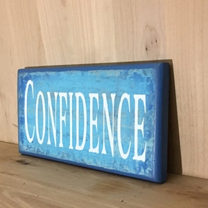 Confidence Wood Sign, Gift for Him, Life Lesson Wall Decor, Positive ...