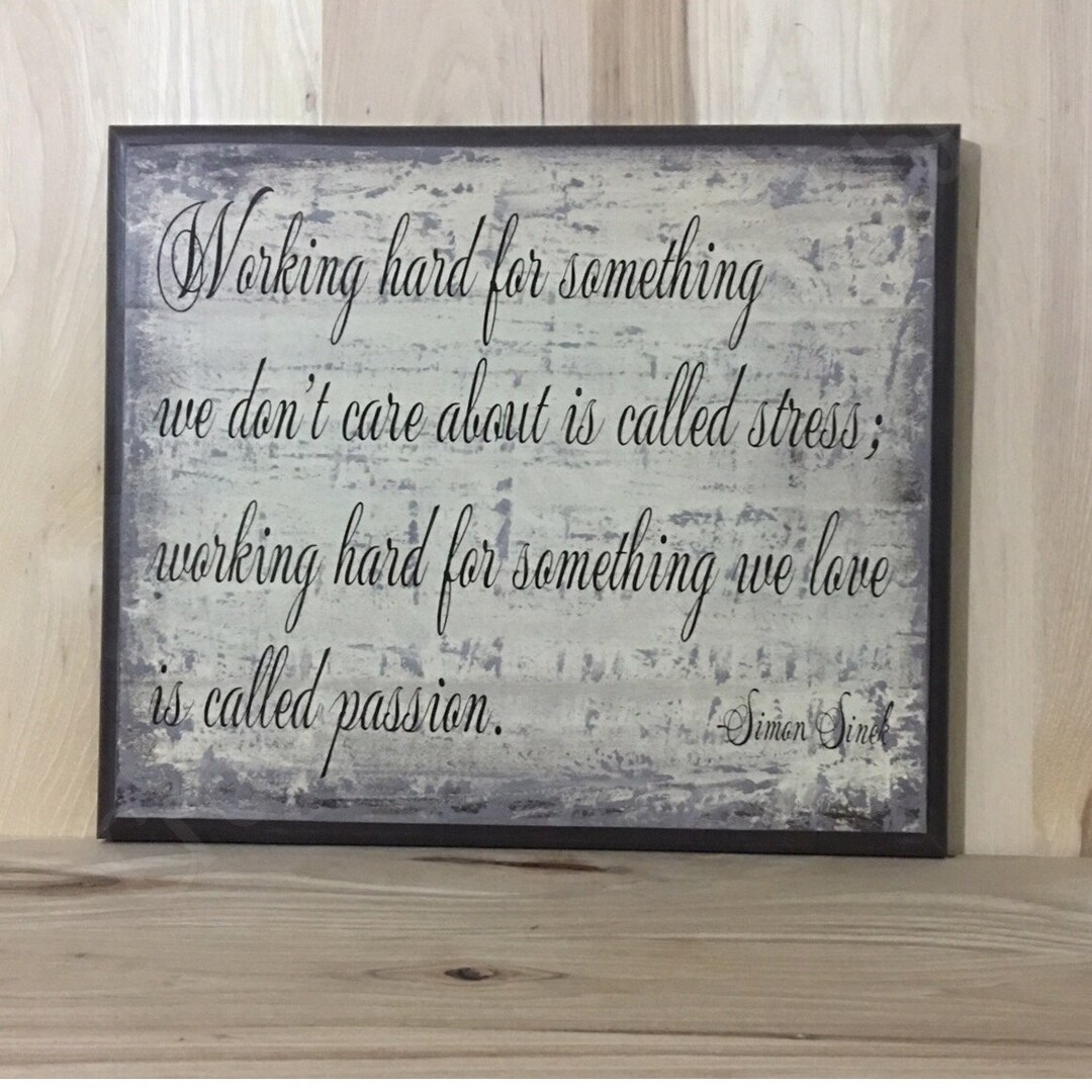 Working Hard for Something Wood Sign, Life Lesson Wall Decor, Positive ...