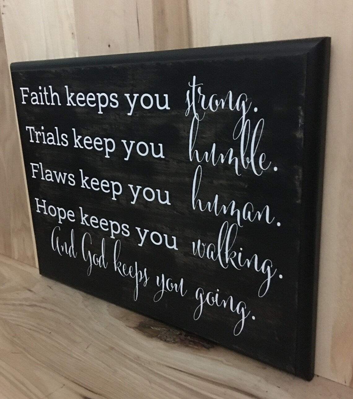 Faith Wood Sign Scripture Christian Wall Art Religious Gift | Etsy