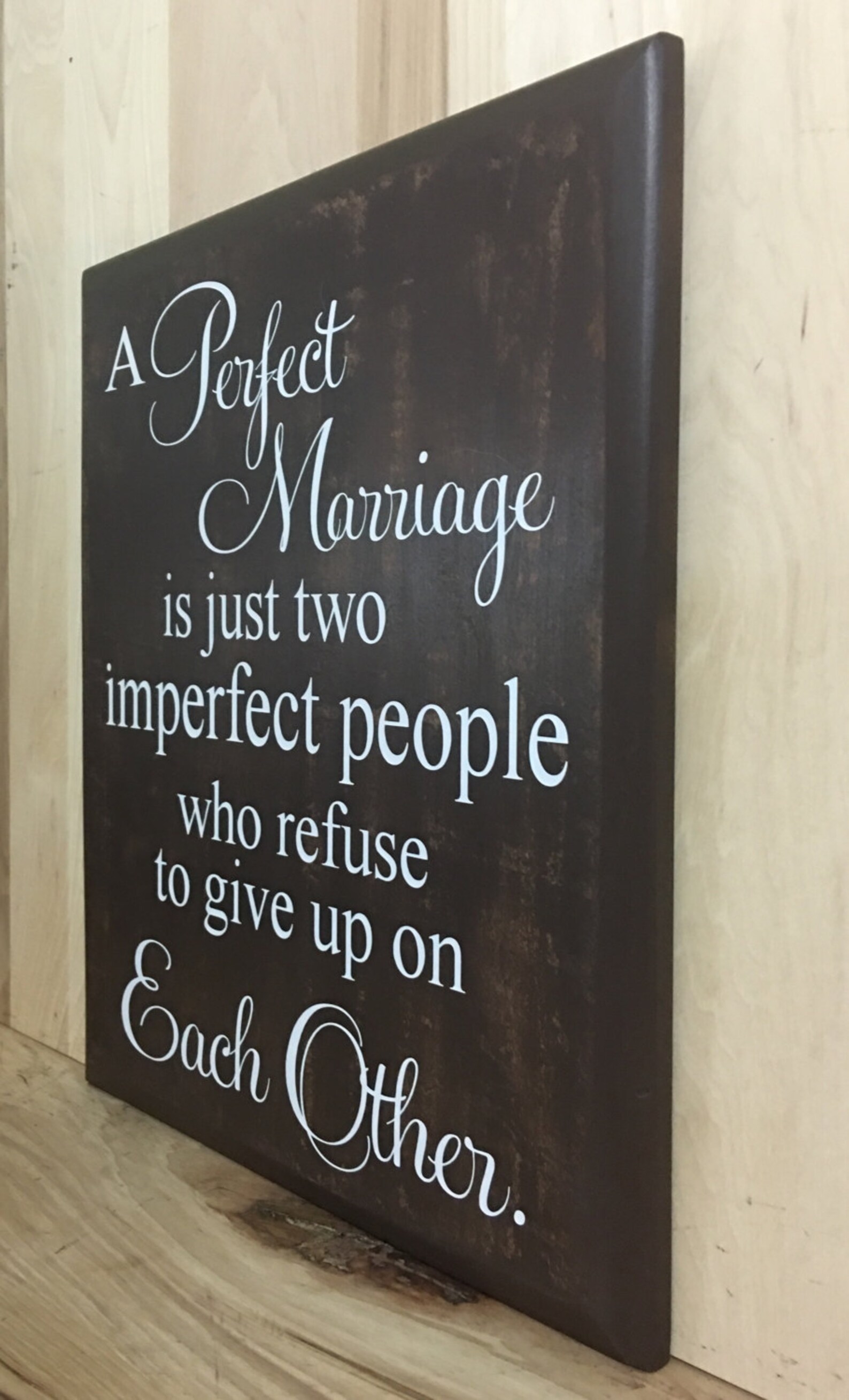 A Perfect Marriage Wood Sign Wedding Sign Wedding Gift - Etsy