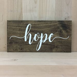 Hope Wood Sign, Hope Wall Decor, Hope Home Decor Wall Art, Hope Sign ...