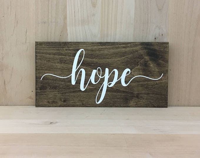 Hope Wood Sign, Hope Wall Decor, Hope Home Decor Wall Art, Hope Sign ...