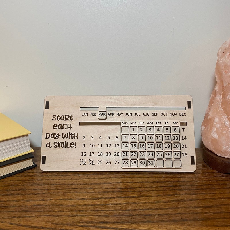 Wooden Calendar - Etsy