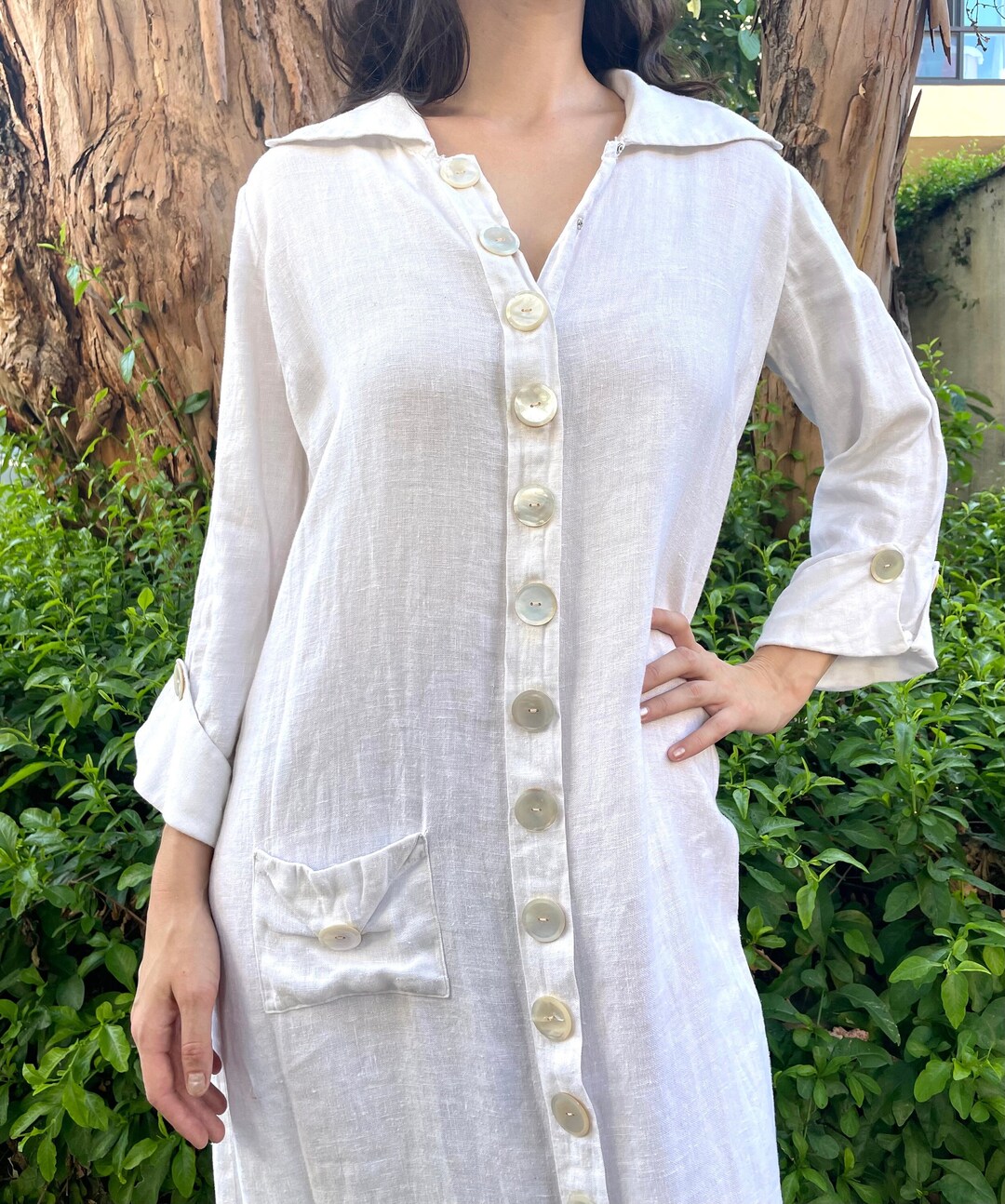 1920s Linen Dress / Antique 1910s 20s Jacket / S - Etsy