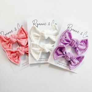 Spring Eyelet Knot Piggies, Spring Bows, Pigtail Sets, White Pigtail ...