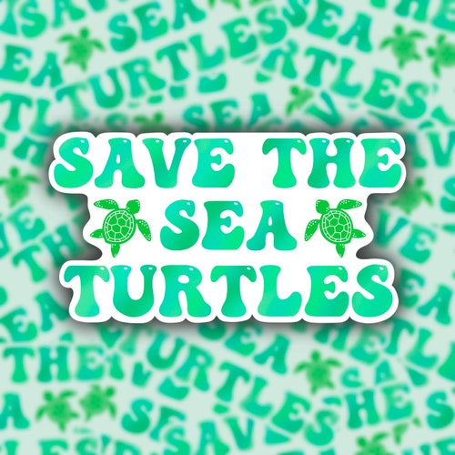 Sea Turtle Sticker Disney Sticker Save the Sea Turtles - Etsy