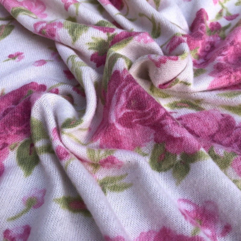 Floral Knit Fabric - Etsy