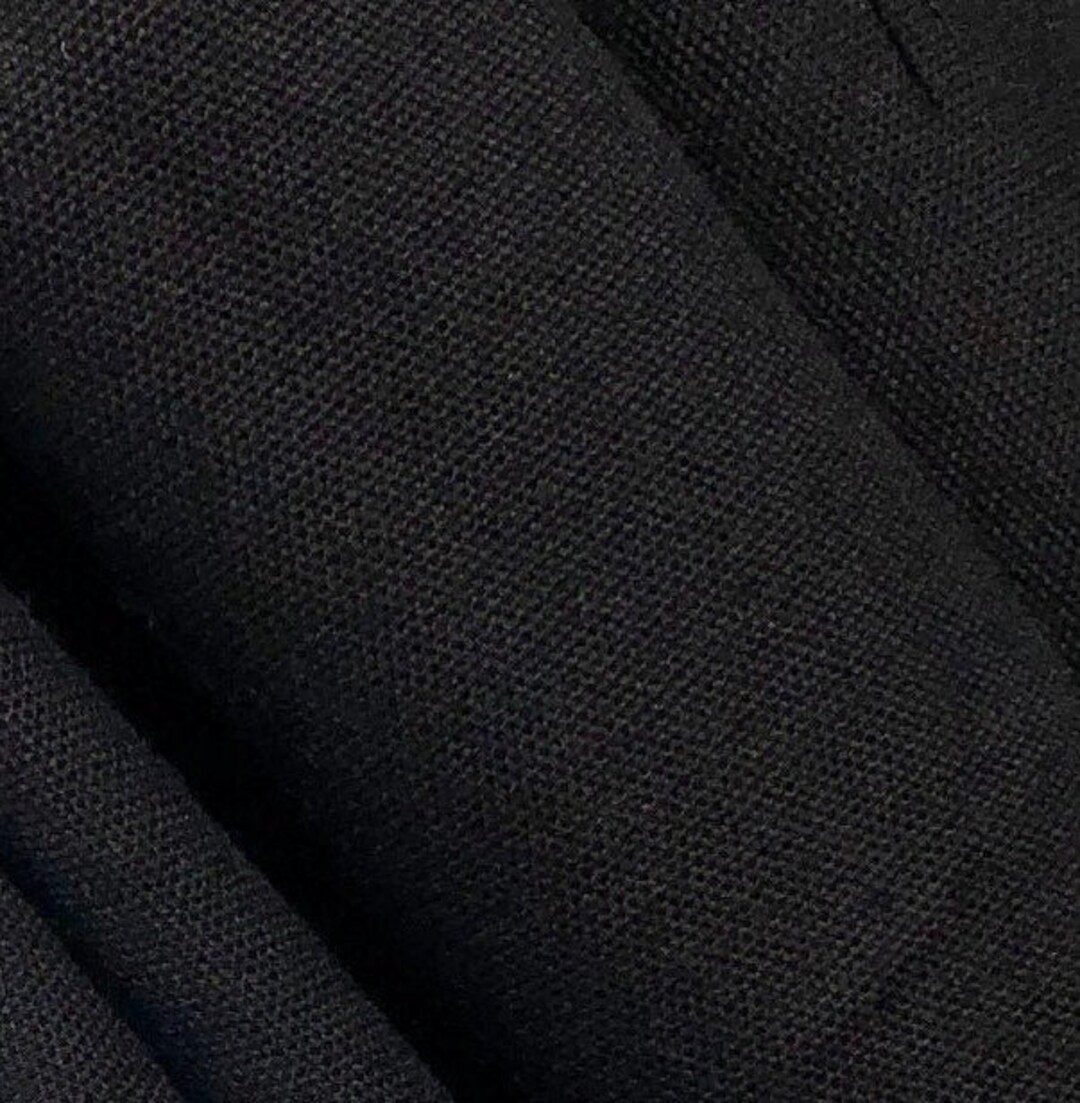 60 100% Cotton Canvas 7 OZ Pitch Black Apparel and Woven Fabric by the ...