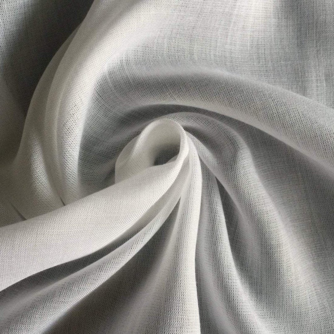 58" White Tencel Voile Mercerized Sheer Light Weight Lining Woven ...