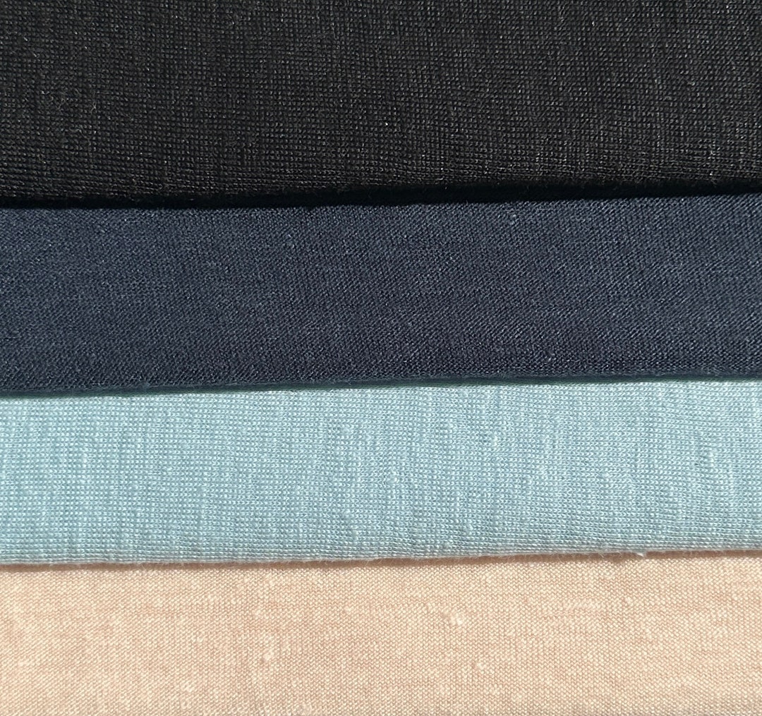 100% Linen Jersey Knit USA Made Sheer Fabric by the Yard - Etsy