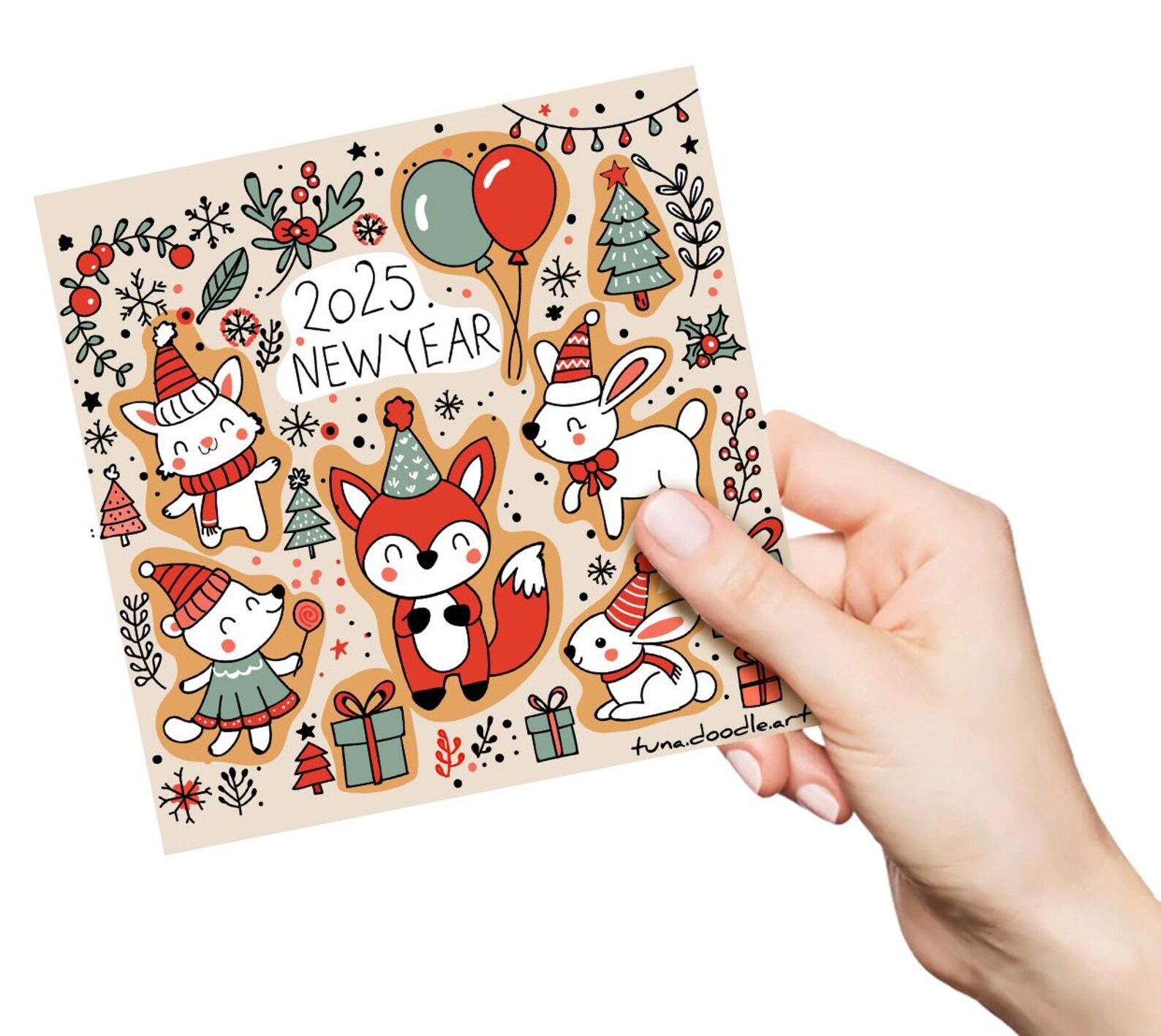 Cute New Year Digital Sticker 2025 | Goodnotes Digital Planner Sticker ...