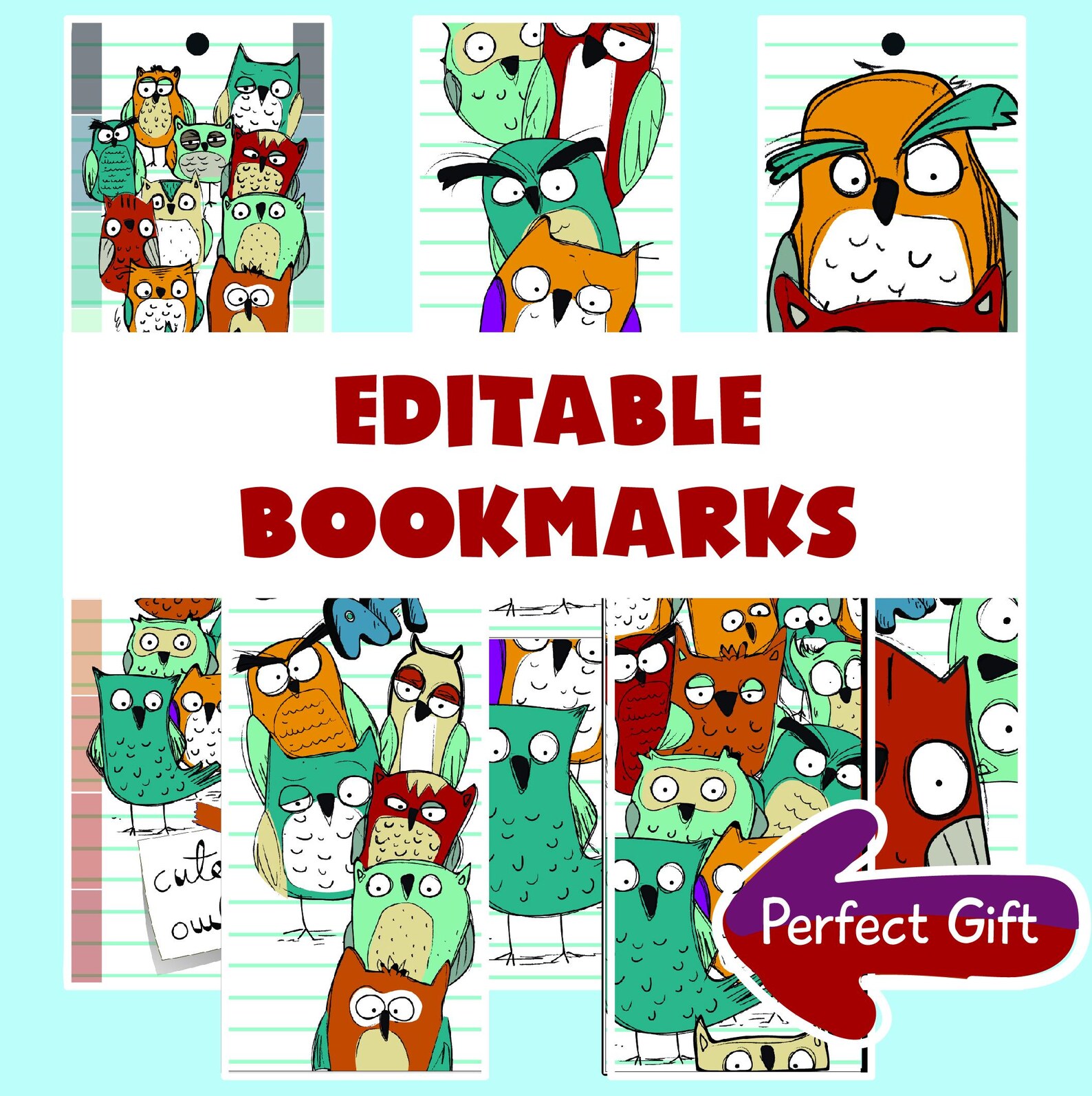 Editable Bookmarks, Printable Bookmarks, Printable, Bookmarks, Cute ...