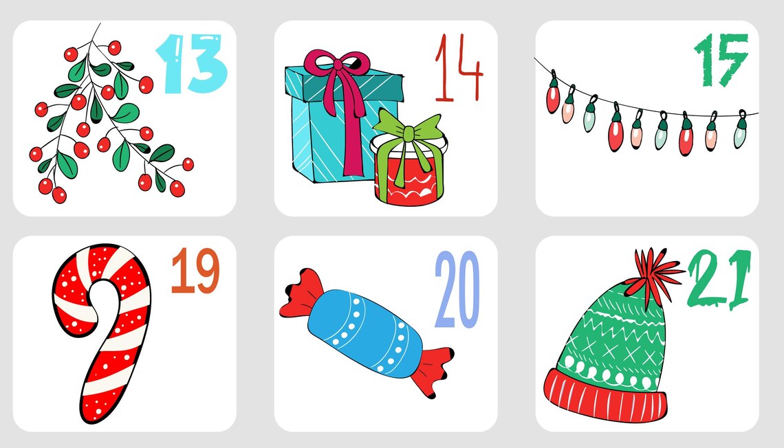 Christmas Advent Activity Cards, Kids Advent Cards, Advent, Advent ...