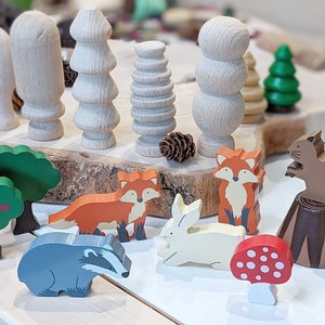 Wooden Forest Tree Set - Etsy