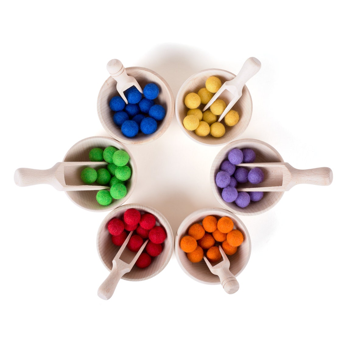 Rainbow Colours Sorting Set Montessori Learning Resource | Etsy