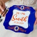 Wedding Plate Royal Blue and Orange Wedding, Personalized Plate, Cake ...