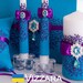 Unity Candles Set of 3 Turquoise and Purple Weddings Personalized ...