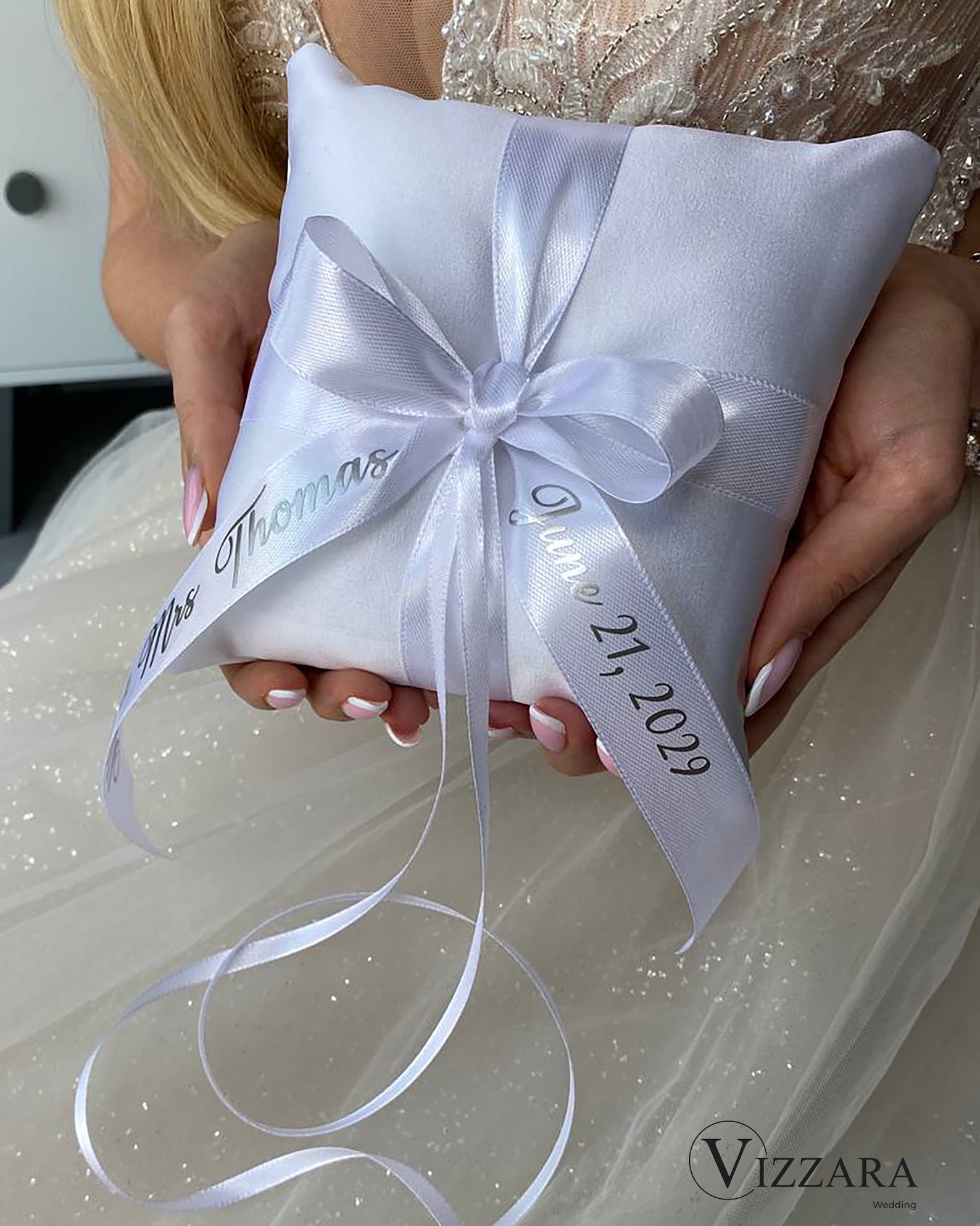 Ring Bearer Pillow White Wedding, Personalized, Ring Pillow Wedding ...