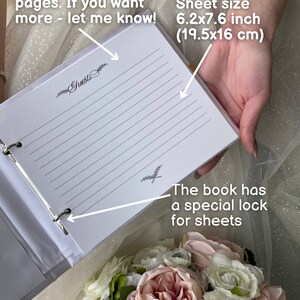 Guest Book White Wedding, Personalized Book, Wedding Guest Book White ...