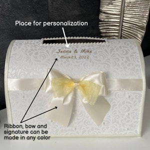 Wedding Box Ivory Wedding, Personalized, Wedding Card Box Ivory Wedding ...