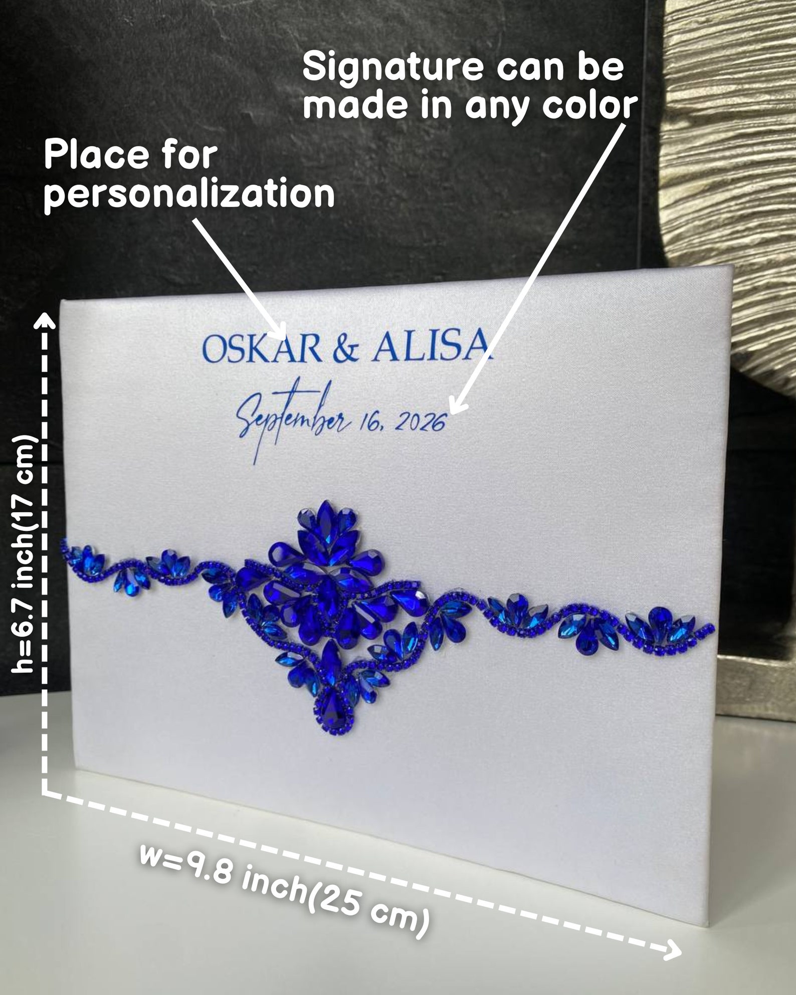 Guest Book Wedding Royal Blue Wedding, Personalized, Guest Book Royal ...
