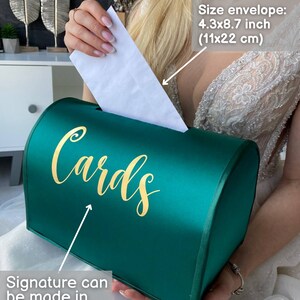 Card Box for Wedding Emerald Green Wedding, Wedding Card Box Emerald ...