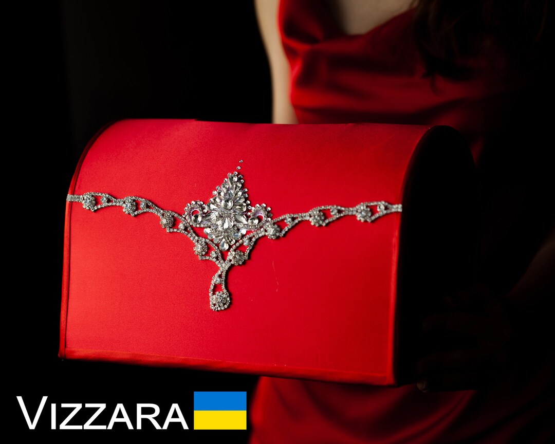 Card Box for a Wedding Red Wedding Card Box at Wedding Personalized Red ...