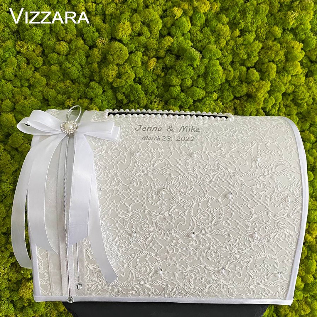 Card Box Silver Wedding, Personalized, Wedding Card Box for Wedding ...