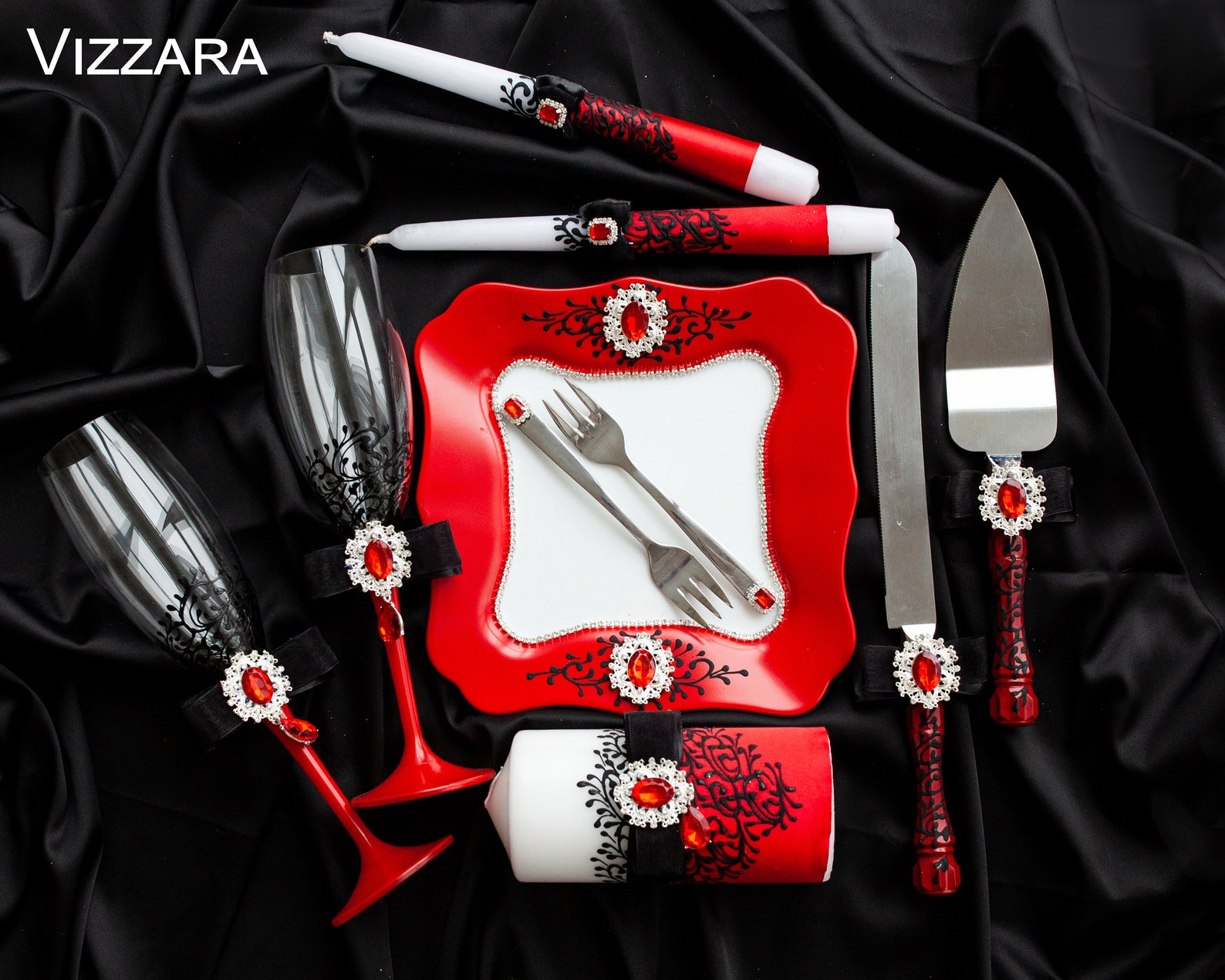 Wedding Guests Book Red and Black Weddings Personalized Guest Books ...