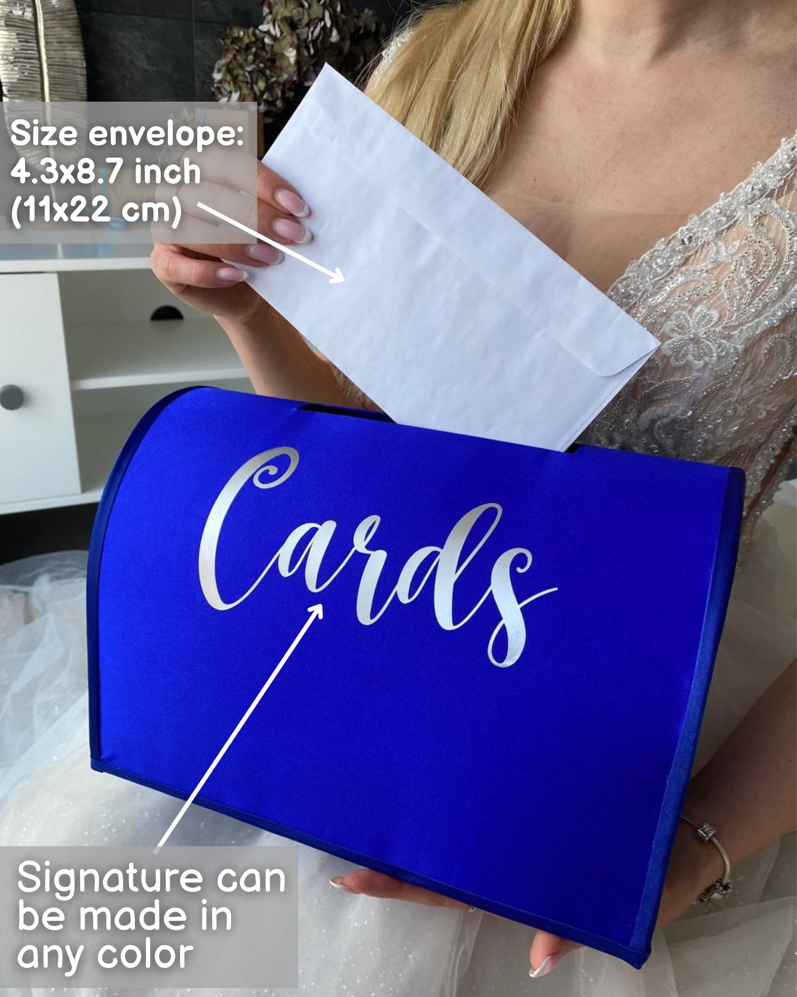 Card Box for Wedding Royal Blue Wedding Wedding Card Box - Etsy