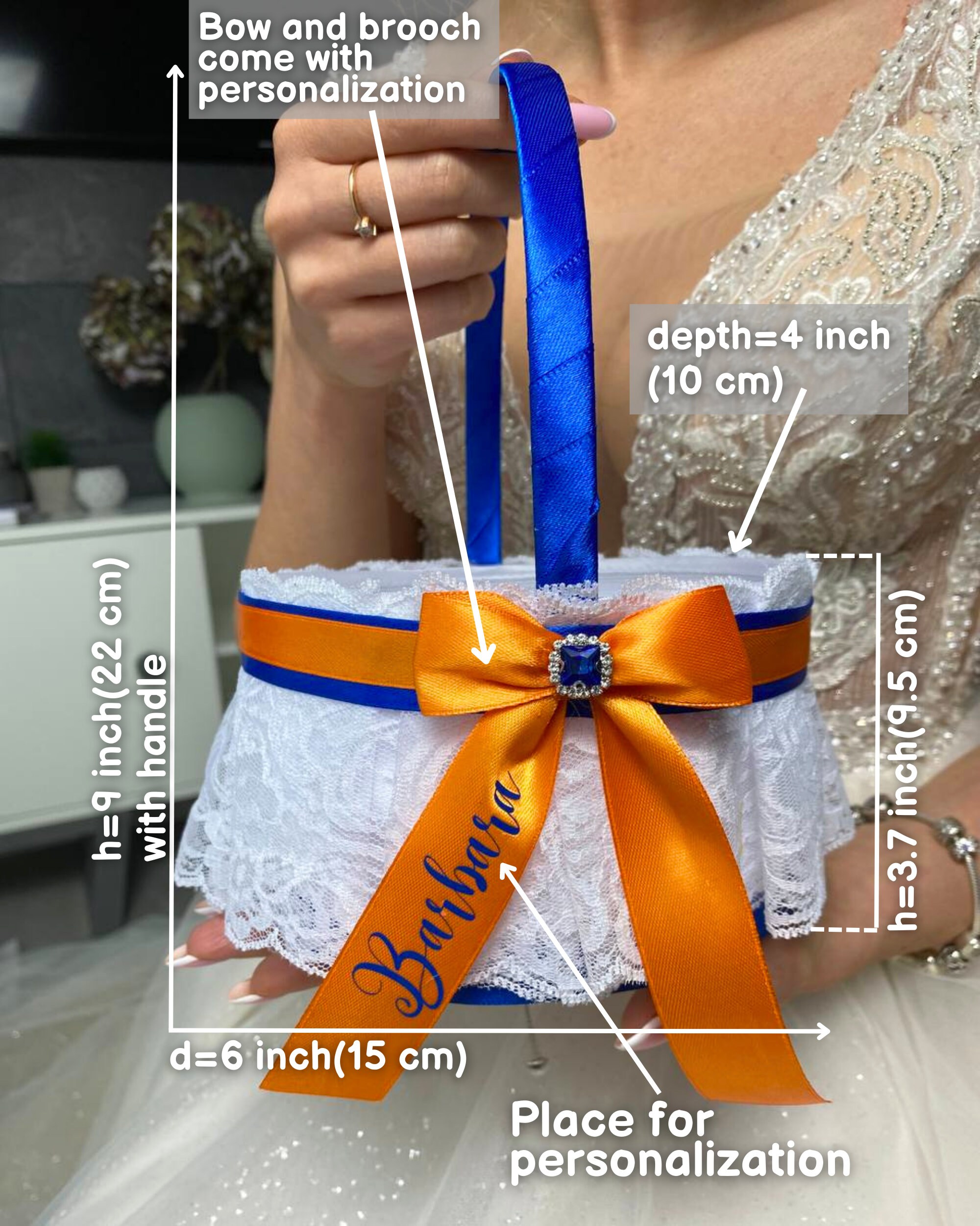 Wedding Plate Royal Blue and Orange Wedding, Personalized Plate, Cake ...