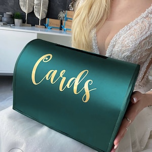 Card Box for Wedding Emerald Green Wedding, Wedding Card Box Emerald ...