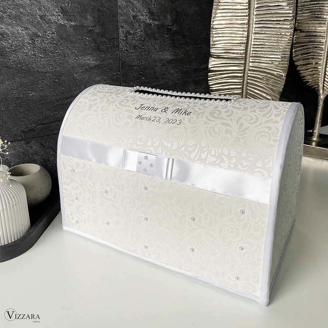 Card Box for Wedding White Wedding, Personalized Box, Wedding Card Box ...