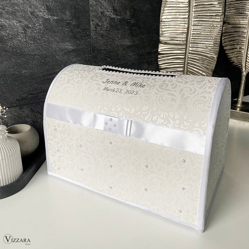 Card Box for Wedding White Wedding, Personalized Box, Wedding Card Box ...
