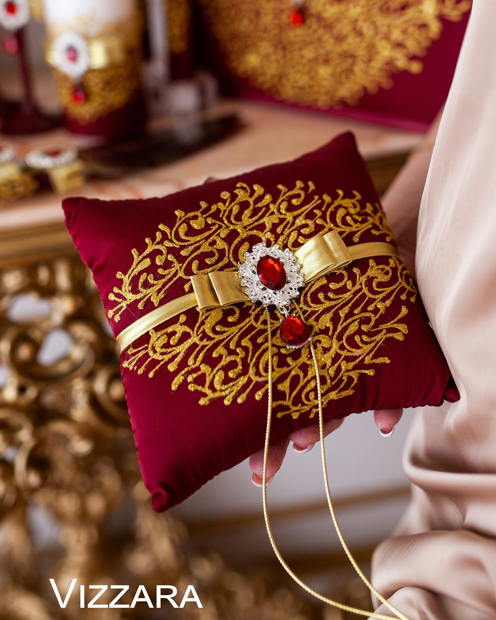 Cake Servers Burgundy Wedding Cake Server Sets Wedding - Etsy