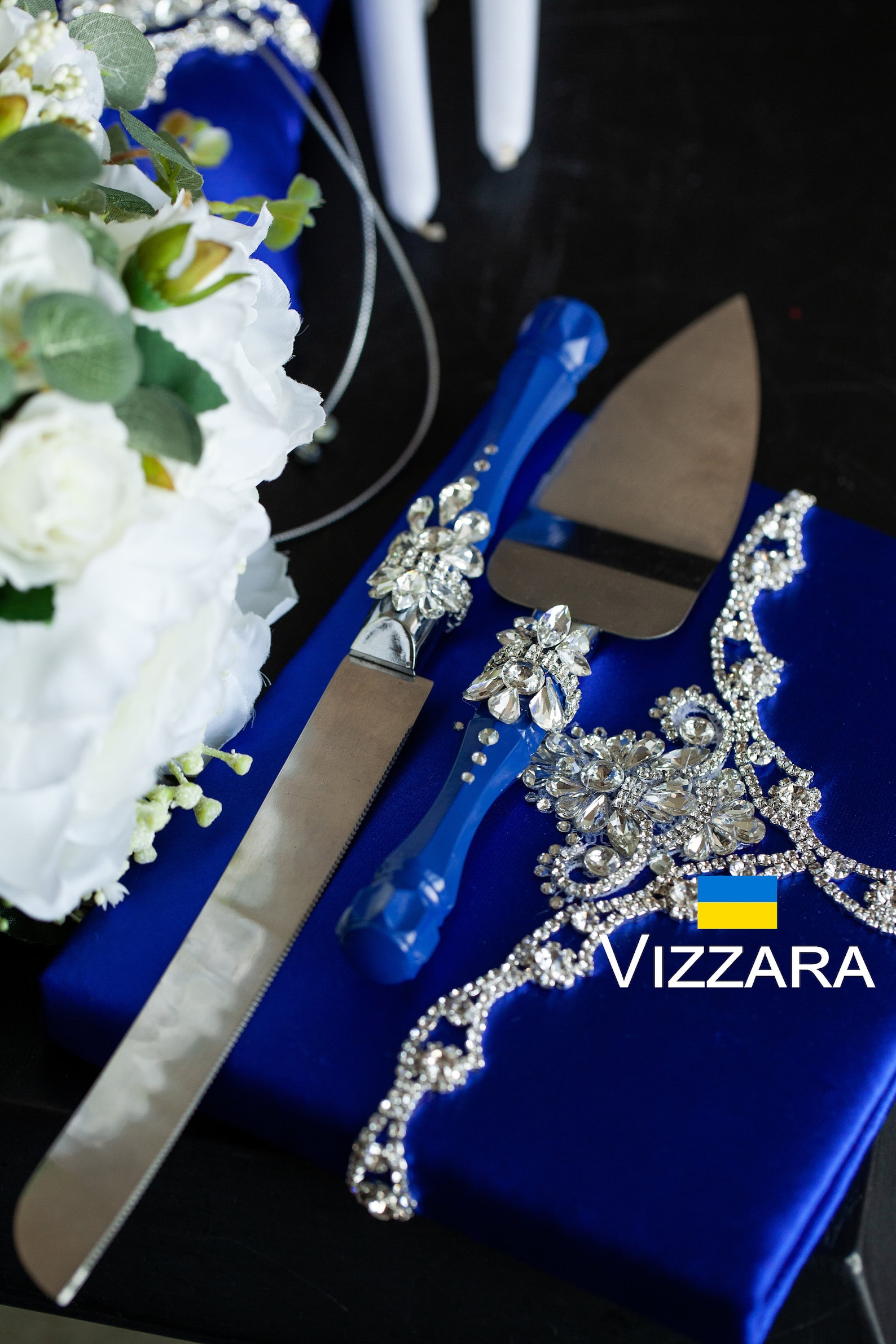 Cake Server Royal Blue Weddings Cake Servers Sets Personalized Royal ...