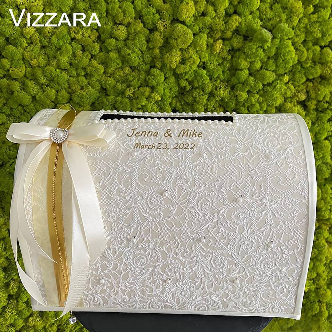 Wedding Card Box Ivory Wedding, Personalized, Card Box Wedding Ivory ...