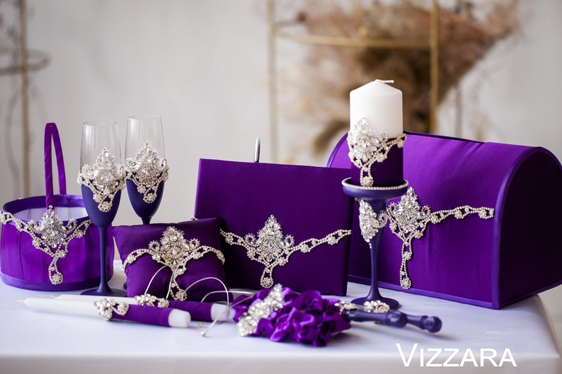 Unity Candle Sets Purple Weddings Set of 3 Unity Candles for - Etsy