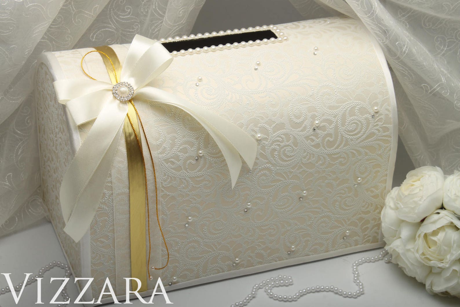 Wedding Card Box Ivory Wedding Personalized Card Box Wedding - Etsy