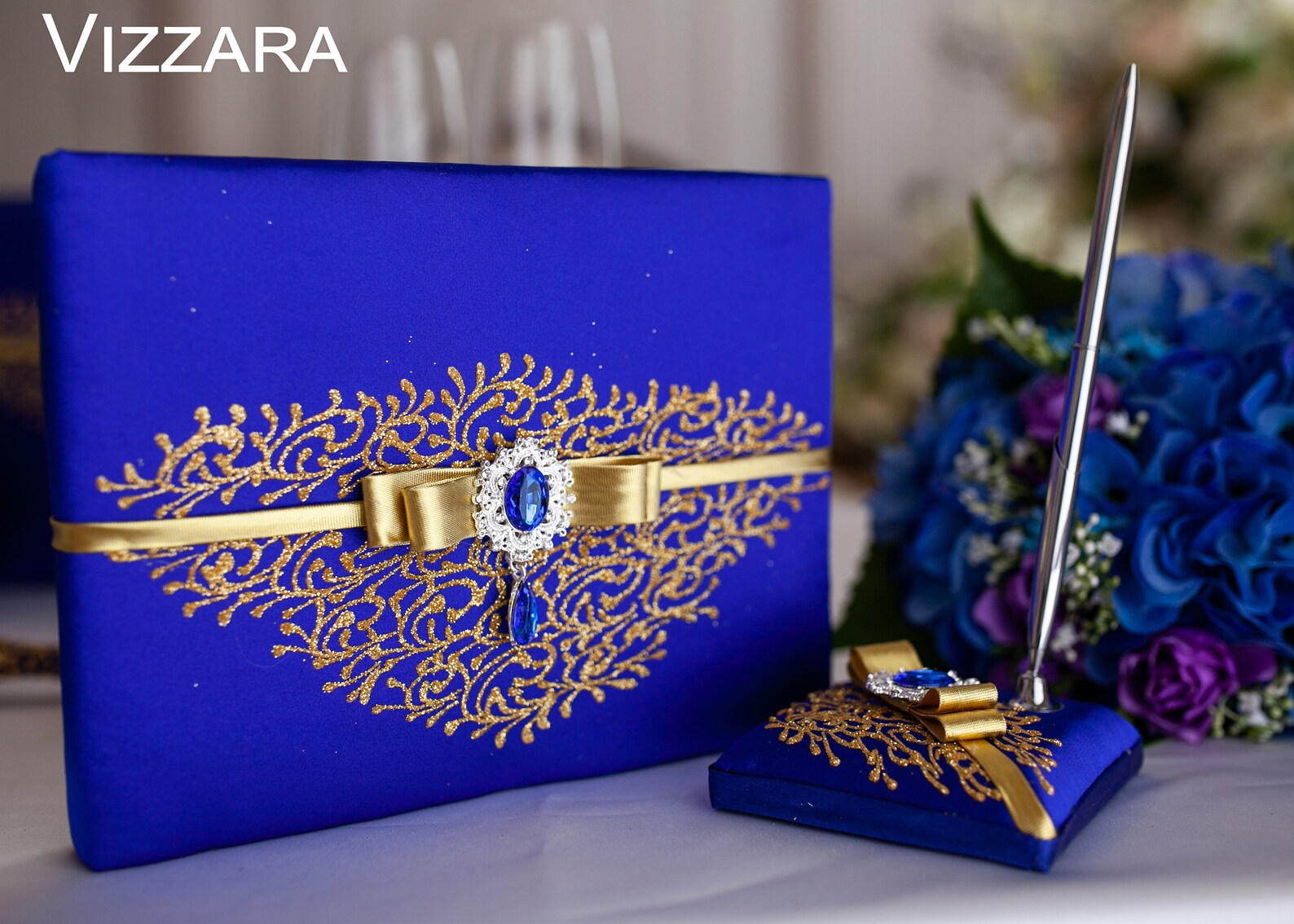Plates for Wedding Royal Blue and Gold Weddings Personalized Weddings ...