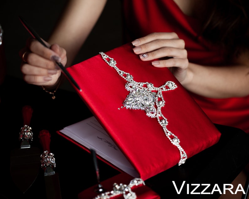 Red Weddings Set Guest Books Weddings Red Wedding Ring Bearer - Etsy