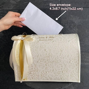 Card Box Ivory Wedding, Personalized Box, Wedding Box Ivory Wedding ...